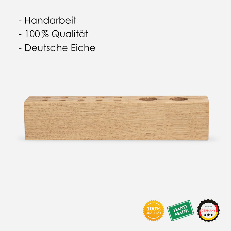 Rikmani Stiftehalter aus Holz Schreibtisch Stifte Organizer aus Eiche