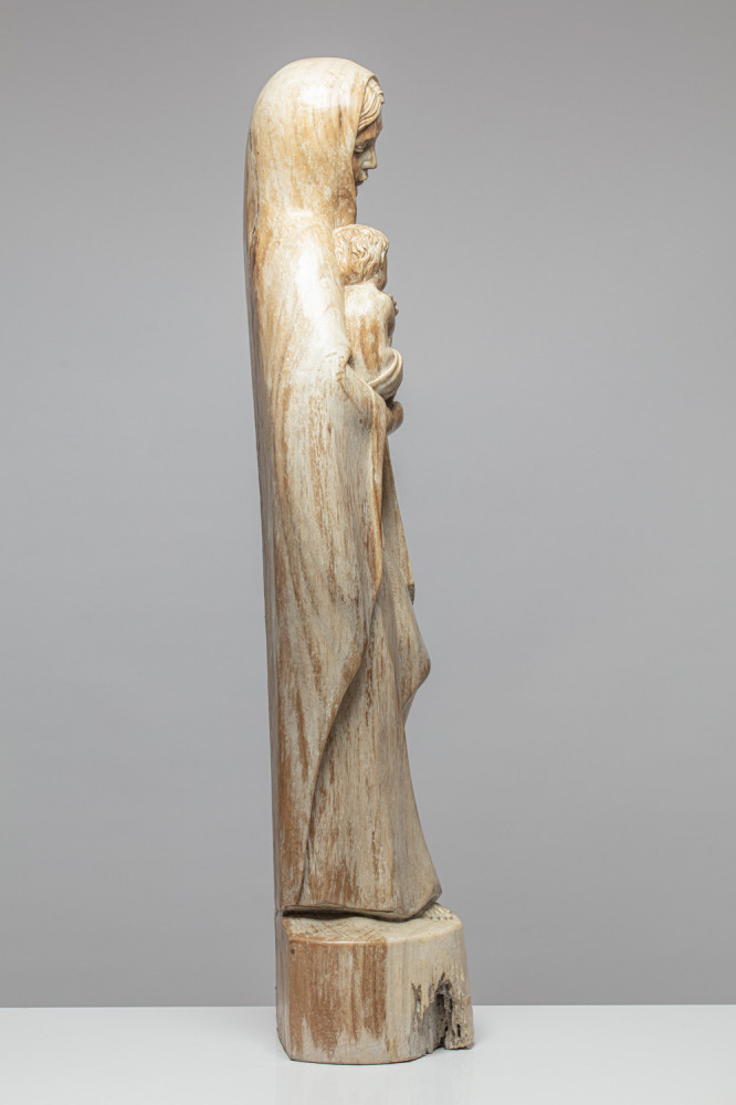 Statue Maria mit Kind | Holzskulptur
